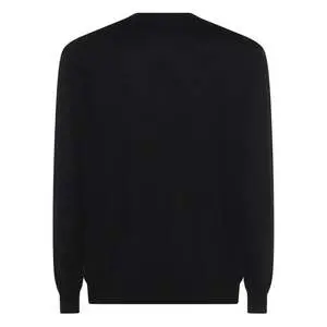 Malo Virgin Wool Crew Neck Jumper - Black