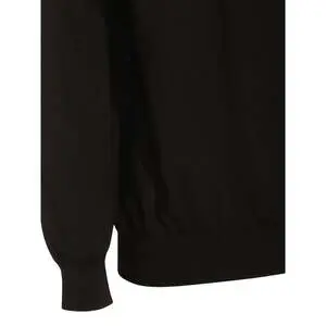 Malo Virgin Wool Crew Neck Jumper - Black