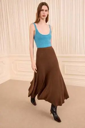 ULLA JOHNSON Azaria Knit Skirt - Clove