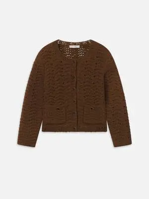 FRAME The Chevron Knit Cardigen - Moss
