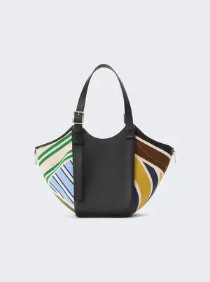 Loewe Hammock Flip Bag Canvas And Calfskin