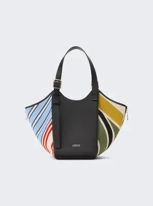 Loewe Hammock Flip Bag Canvas And Calfskin - Multicolor