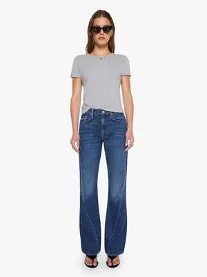 MOTHER The Bookie Twist Sneak Jeans - Blue