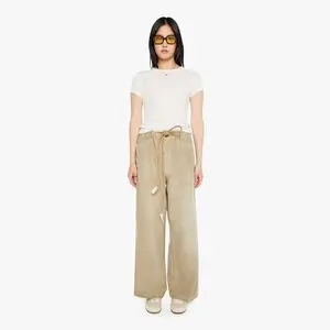 DR. COLLECTORS P82 Wide-leg Pants With Woven Belt - Khaki