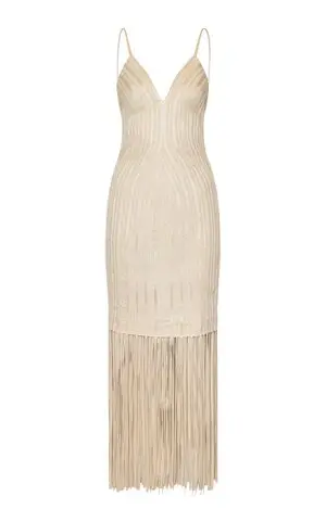 ANDRES OTALORA M/area Lenta Fringed Maxi Dress - Ivory