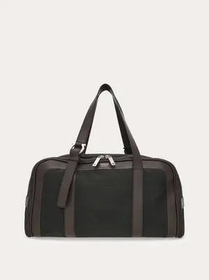 FERRAGAMO Foldable Weekend Bag With Calfskin Trims - Green