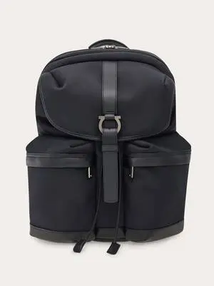 FERRAGAMO Canvas Backpack - Black