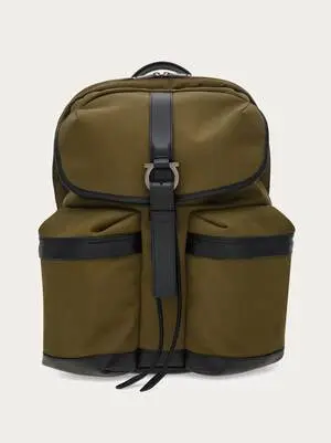 FERRAGAMO Canvas Backpack - Green