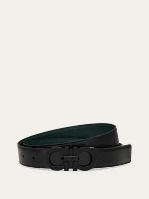FERRAGAMO Reversible Knurled Gancini Belt