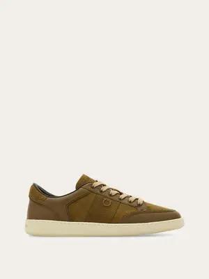 FERRAGAMO Suede And Leather Sneakers - Brown