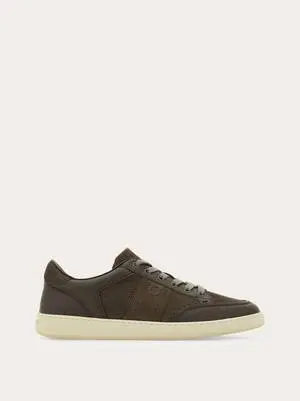 FERRAGAMO Suede And Leather Sneakers - Grey