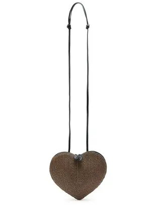 Alaïa Le Coeur Woven Cross-body Bag - Brown