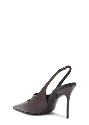 Alaïa Drop 90 Leather Slingback Pumps