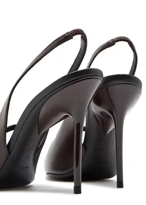 Alaïa Drop 90 Leather Slingback Pumps