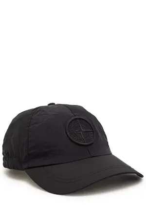 Stone Island Logo-embroidered Nylon Cap - Black