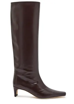 Staud Wally Leather Knee-high Boots - Brown