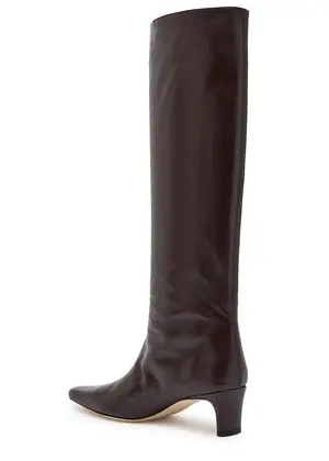 Staud Wally Leather Knee-high Boots - Brown