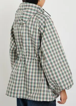 DAMSON MADDER Liu Checked Shell Raincoat
