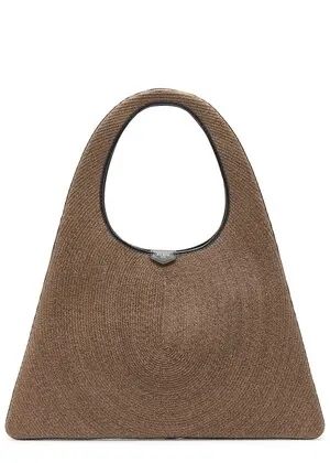 Alaïa Leather And Raffia Hobo Bag - Natural