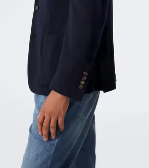 Eleventy Hooded Layered Wool Blazer