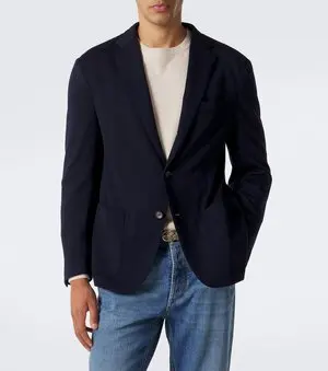 Eleventy Hooded Layered Wool Blazer