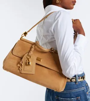 Dolce & Gabbana My Sicily Medium Suede Top-handle Bag