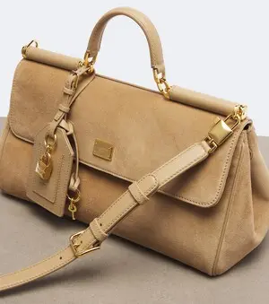 Dolce & Gabbana My Sicily Medium Suede Top-handle Bag
