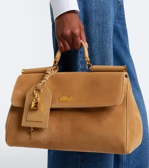 Dolce & Gabbana My Sicily Medium Suede Top-handle Bag