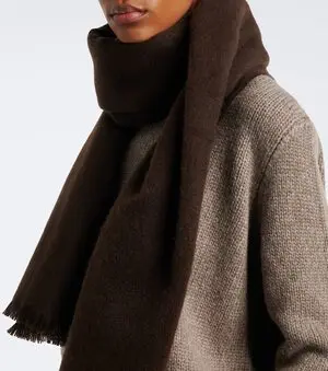 THE ROW Ingo Cashmere Scarf - Brown