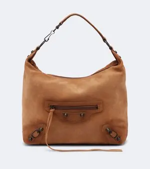 Balenciaga Le City Small Suede Shoulder Bag - Brown