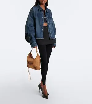 Balenciaga Le City Small Suede Shoulder Bag - Brown