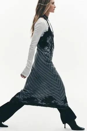 Free People Check Me Out Column Slip Dress