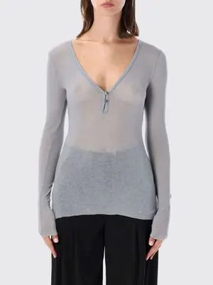 JAMES PERSE Slim Fit V-neck Cardigan In Cotton And Cashmere - Blue