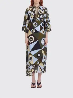 Emilio Pucci Printed Silk Midi Dress - Multicolor