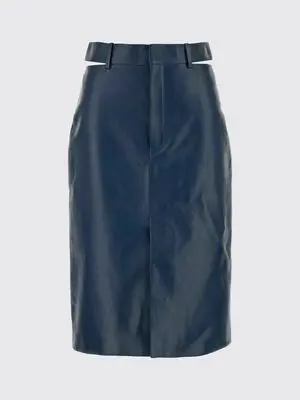 JIL SANDER Cut-out High-waist Leather Midi Pencil Skirt