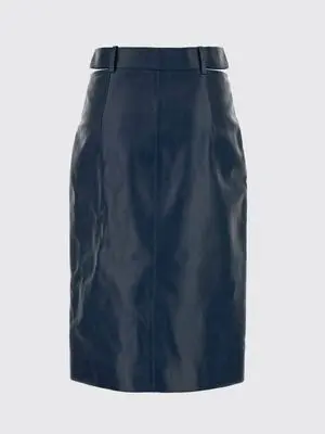 JIL SANDER Cut-out High-waist Leather Midi Pencil Skirt
