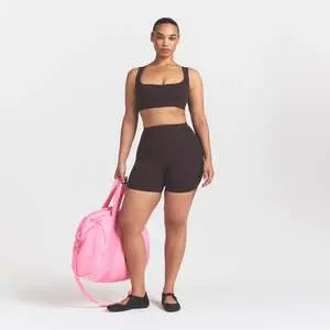 SKIMS Racerback Bra | Deep Neutral | | Nike Studio Stretch - Dark Roast
