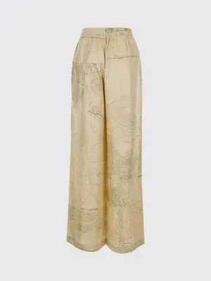 RÓHE Graphic Print Silk Wide-leg Palazzo Trousers