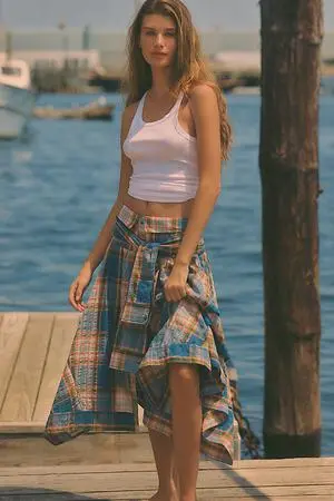 PILCRO The Field Midi Skirt