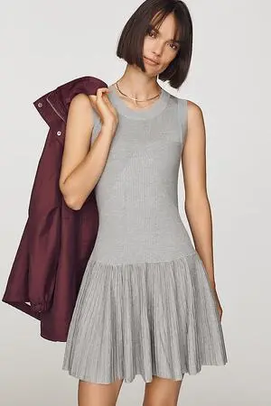 Anthropologie Drop-waist Knit Mi Dress - Grey