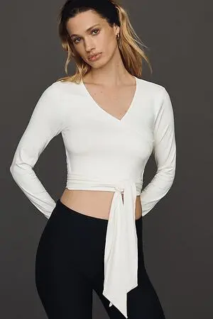 Splits59 Bella Airweight Wrap Top - White