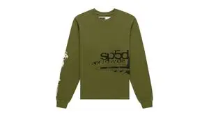 SP5DER Pure Energy Long Sleeve Tee Shirt - Chive
