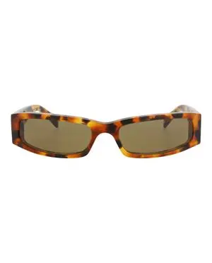 Gucci Squareframe Recycled Acetate Sunglasses Havana Havana Brown - Multicolor