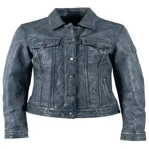 Mauritius Leather Denim Jacket Jessie - Blue
