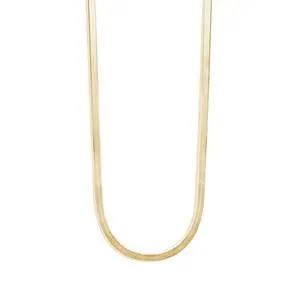 Argento Vivo Thin Herringbone Chain Necklace - Gold