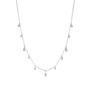 VANCHI Rhea Molten Cascade Necklace - Silver