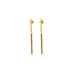 Argento Vivo Bar Drop Earring - Gold