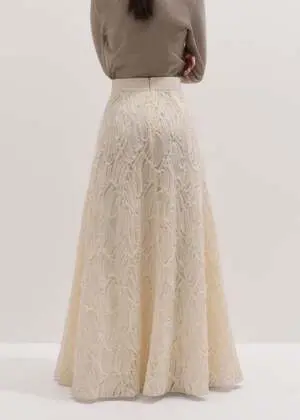ME+EM Ribbon Tulle Fit And Flare Skirt