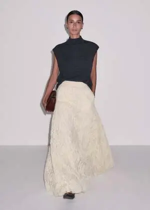 ME+EM Ribbon Tulle Fit And Flare Skirt