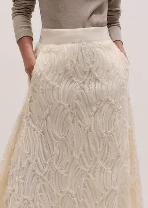 ME+EM Ribbon Tulle Fit And Flare Skirt